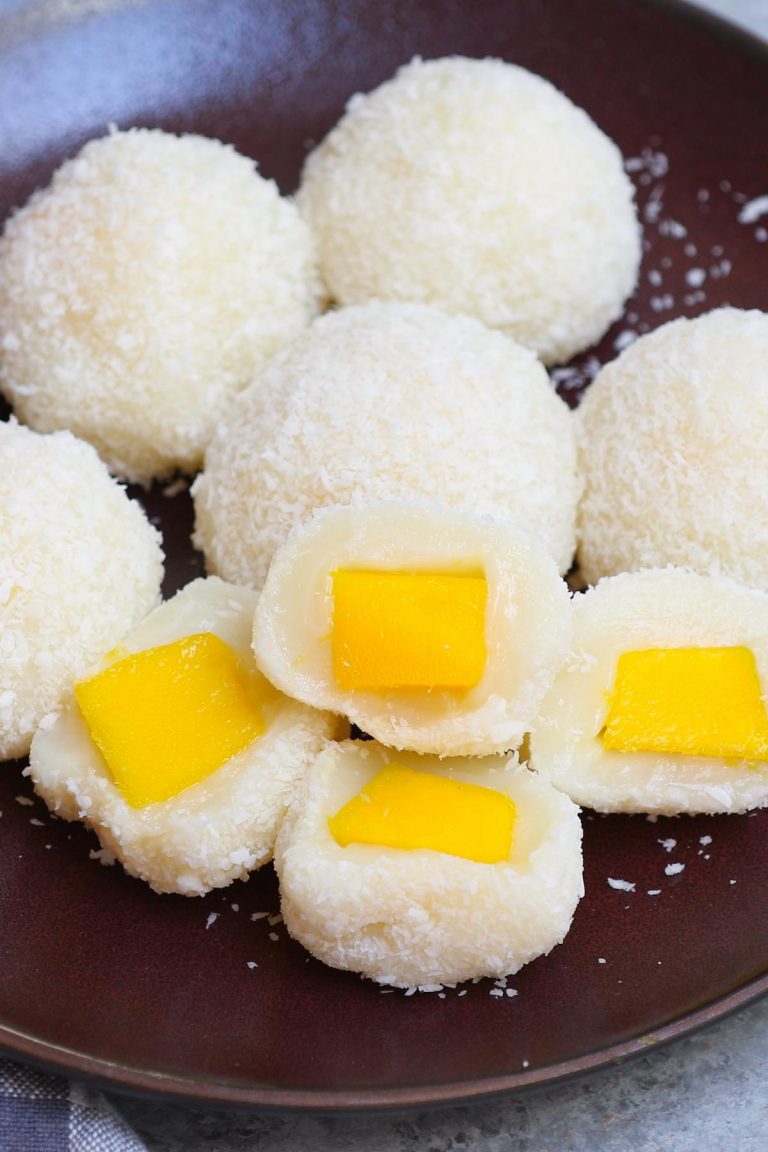 Classic Mango Mochi (Easy Daifuku with Coconut Milk)