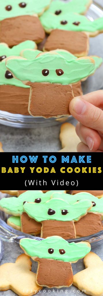 Baby Yoda Cookies (Made with an Angel Cookie Cutter)