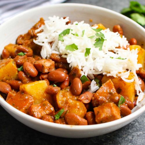 Puerto Rican Food - Best Puerto Rican Rice and Beans - IzzyCooking