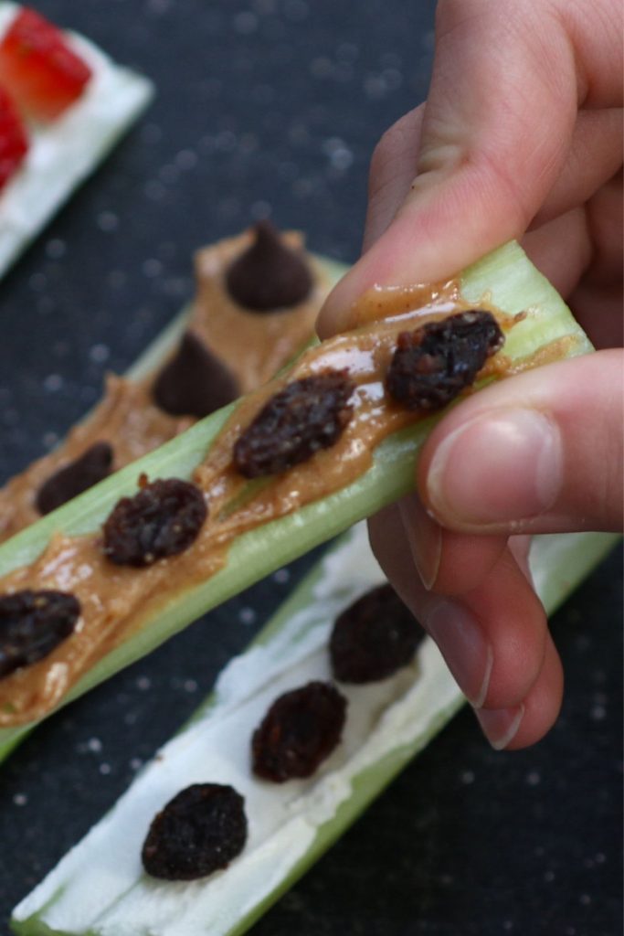 Easy Ants on a Log Recipe (Fun and Healthy Snack for Kids) - IzzyCooking