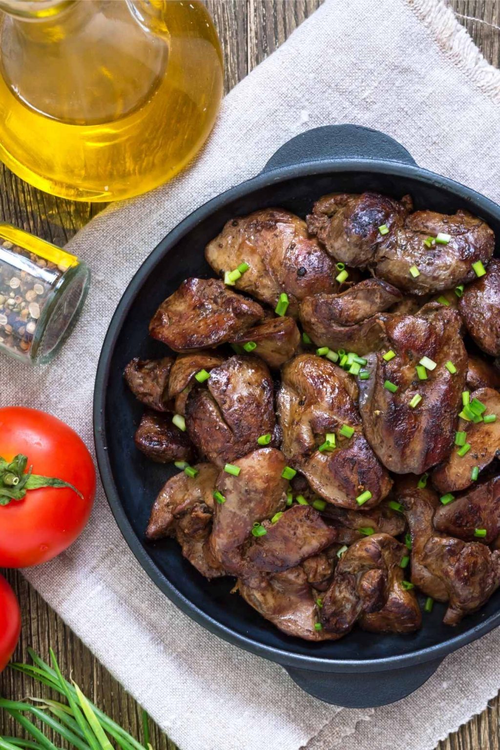 Easy Pan Fried Chicken Livers Recipe - IzzyCooking