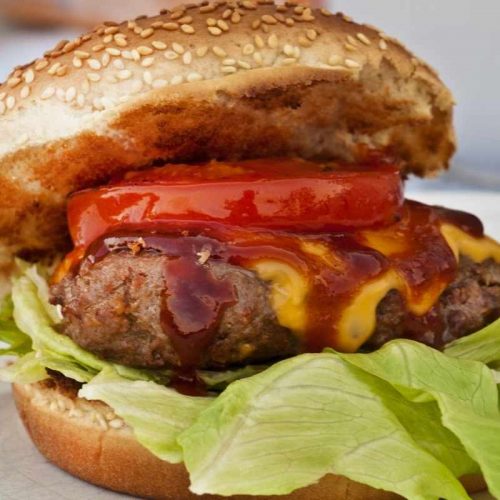 Texas Burger Recipe - IzzyCooking