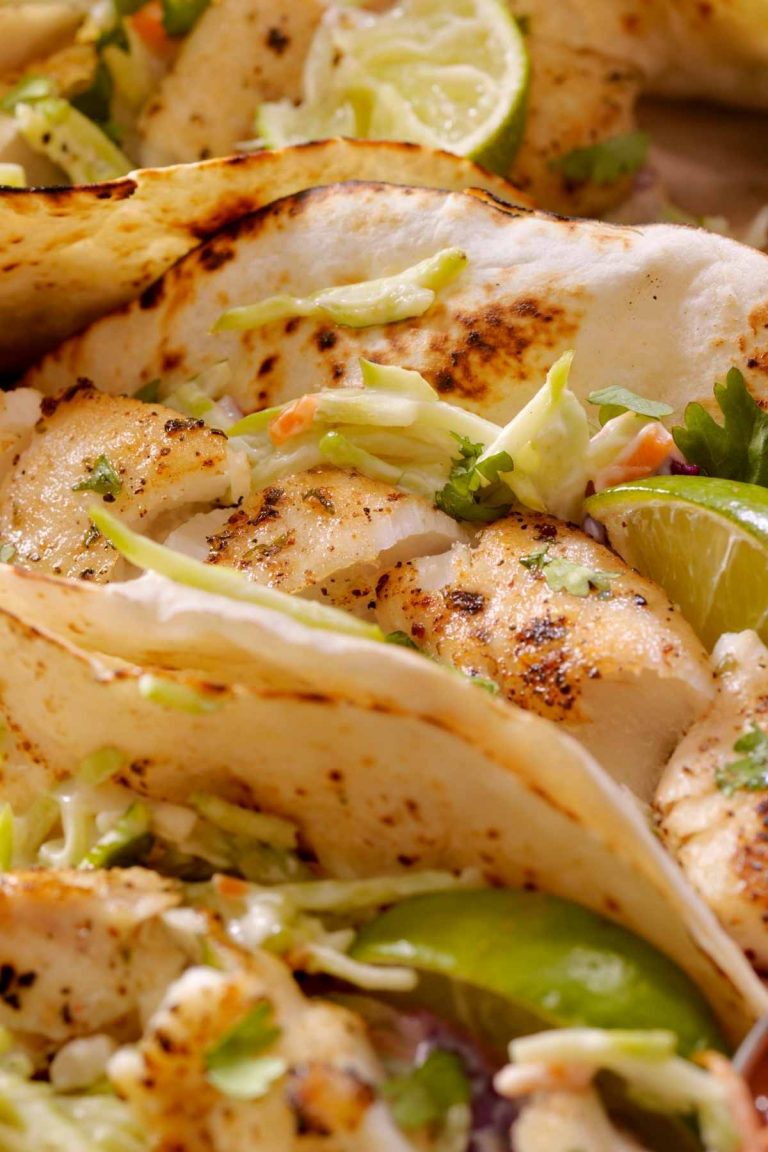 Halibut Fish Tacos - IzzyCooking
