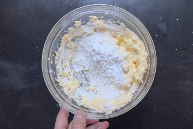 Not-Too-Sweet Buttercream Powdered Sugar Frosting (Only 4 Ingredients!)